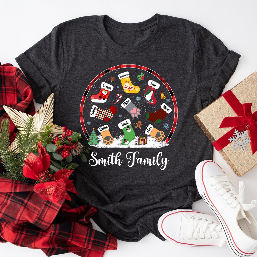 Custom Family Christmas Pajamas Shirt, Christmas Family Outfits, Family ...