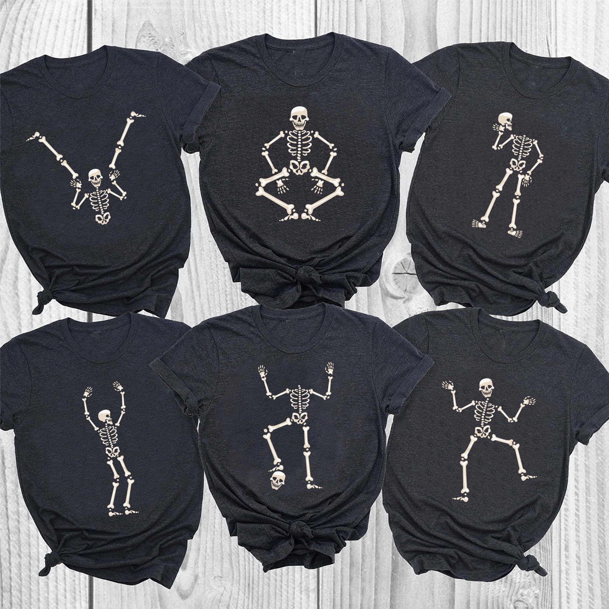 Dancing Skeleton Matching Halloween Party Shirts, Funny Halloween ...