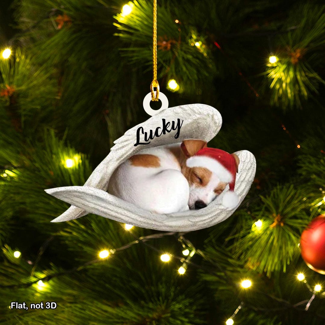 Personalized Jack Russell Angel Christmas Dog Ornament, Dog Memorial ...