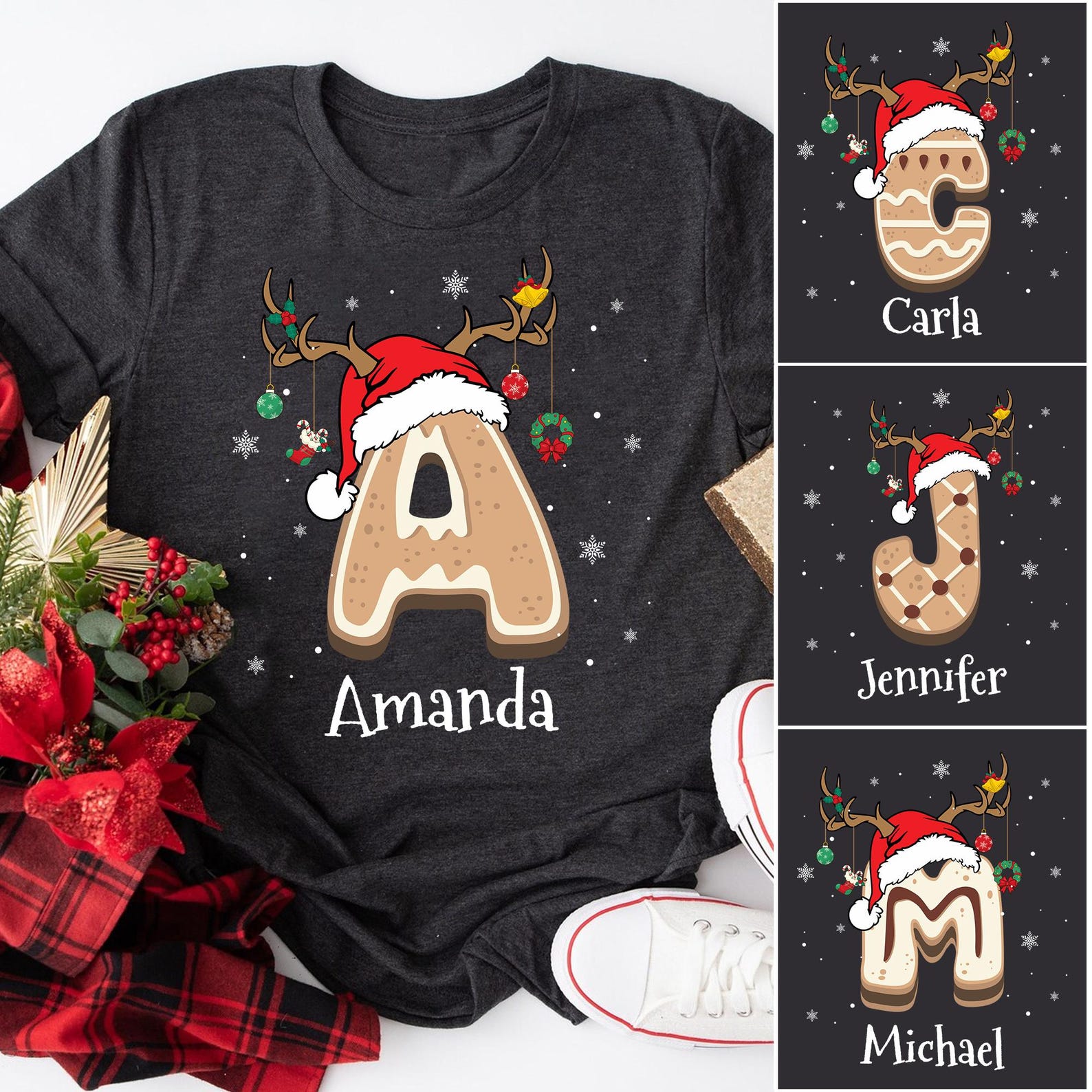 Custom Name Christmas Shirt, Personalized Christmas Shirt, Christmas ...