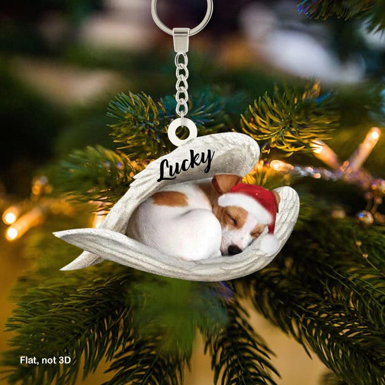 Personalized Jack Russell Angel Christmas Dog Ornament, Dog Memorial ...