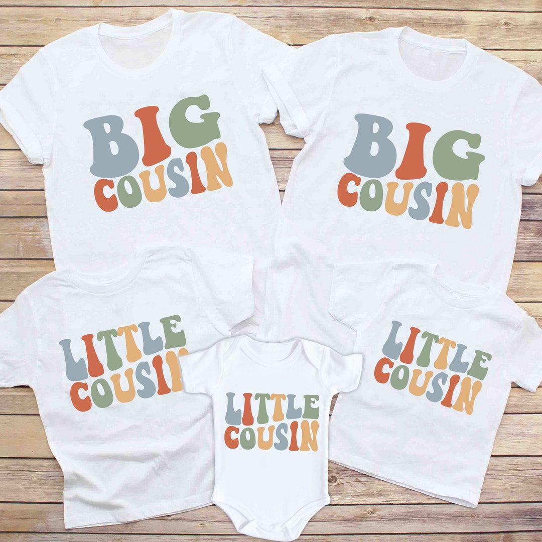 Personalized Big Cousin, Biggest Cousin Shirt, Little Cousin Shirt, Littlest Cousin Shirt, Retro ...