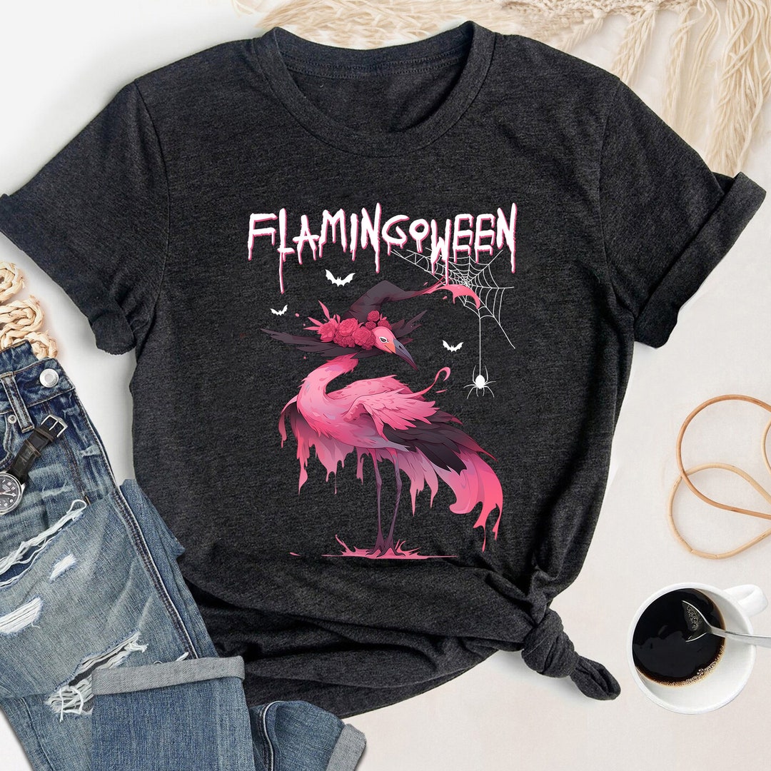 Flamingoween Shirt, Funny Flamingo Halloween Shirt, Flamingo Lover ...