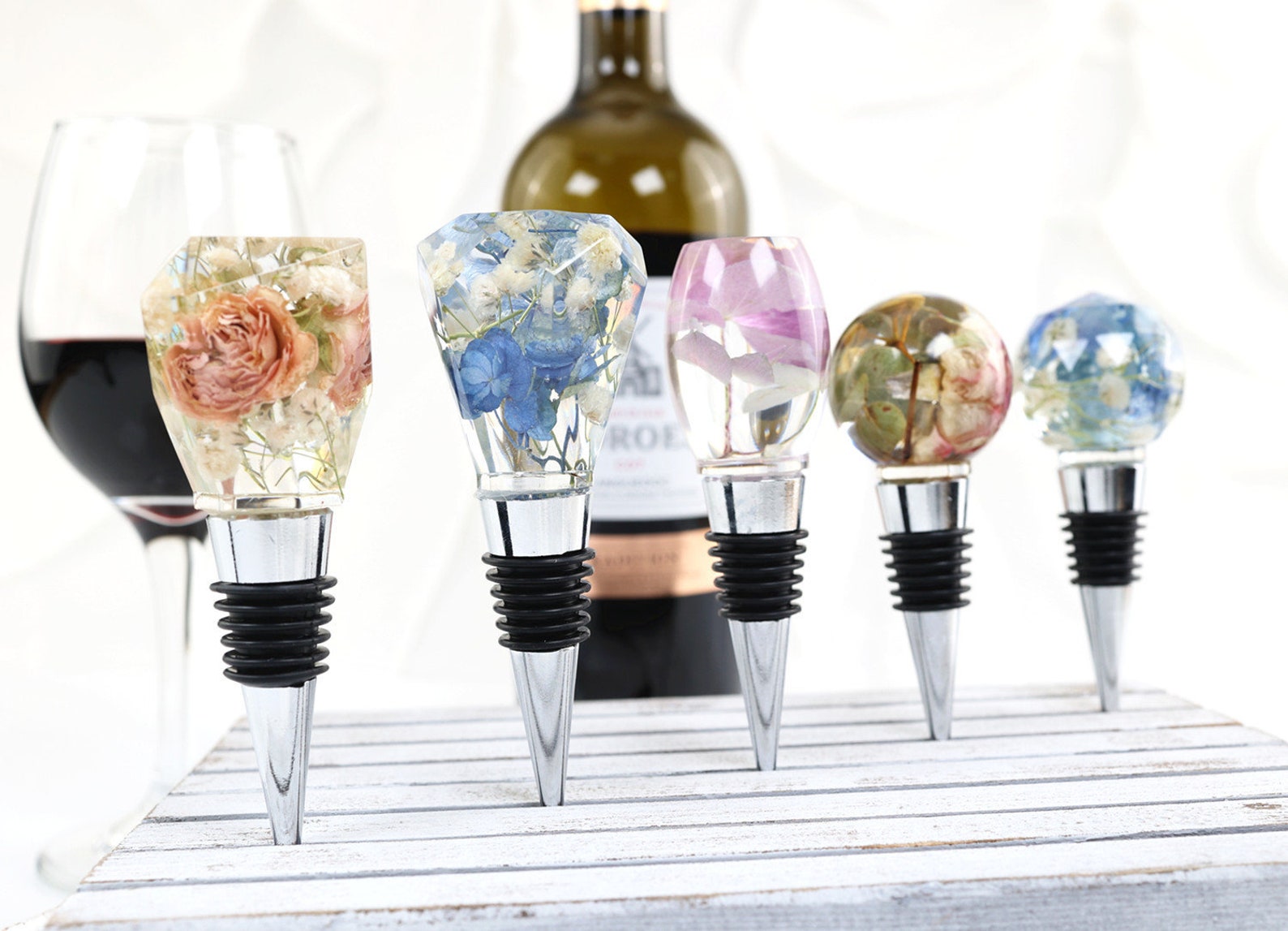 Geometric Spherical Bottle Stopper Resin Molds5pcs Wine - Etsy