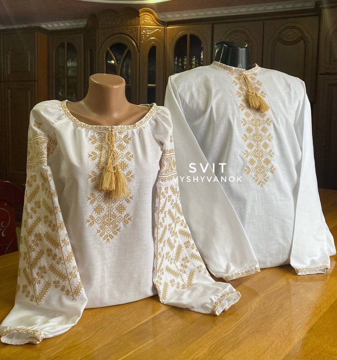 Ukrainian National Embroidered Set for Pair, Chic Nationale Ukrainian ...