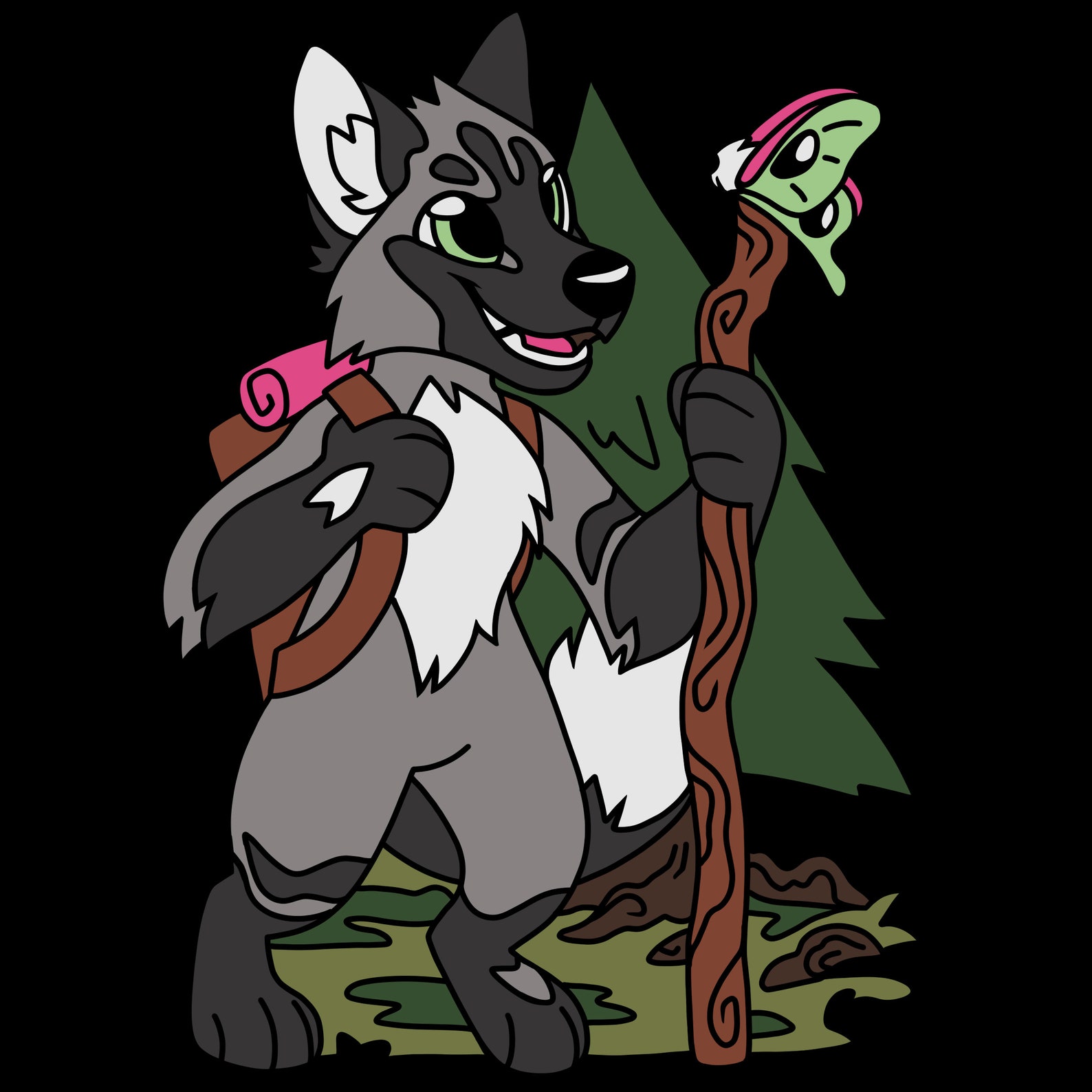 Briar, the Hiking Wolf Furry Enamel Pin - Etsy