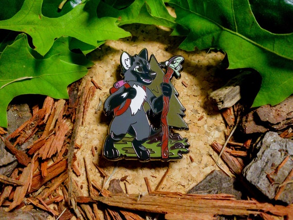 Briar the Hiking Wolf Furry Enamel Pin - Etsy