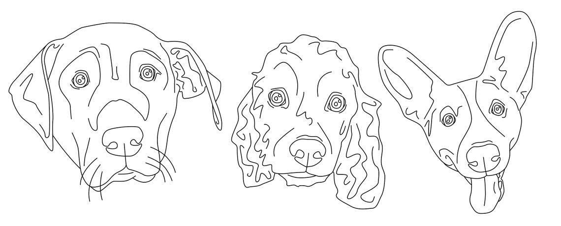 Custom Pet Line Drawing SVG - Etsy