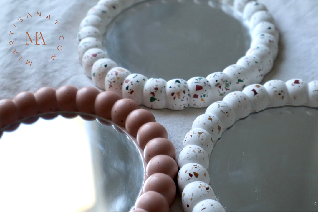 Decorative Bubble Mirror in Terrazzo Small Modern and Colorful Table ...