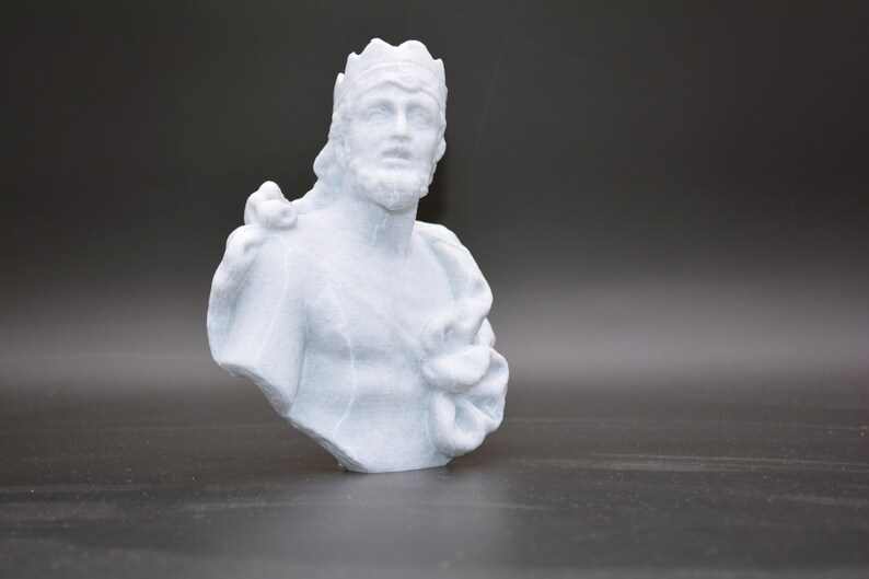 King Midas Bust – 3D Printed Decorative Statue – 6 Sizes – 7 Colors ...