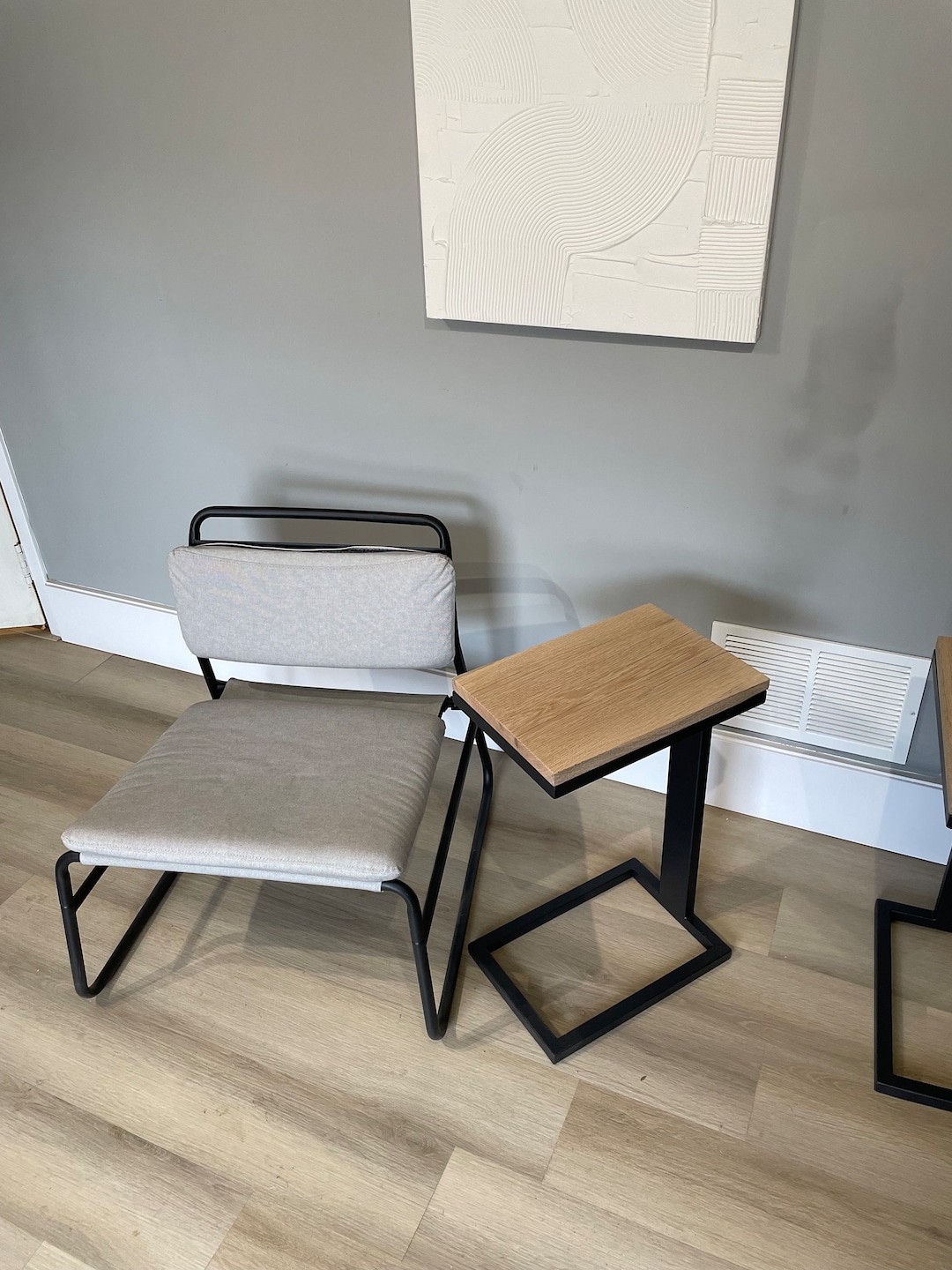 White Oak End Table White Washed Side Table Modern Minimalist - Etsy