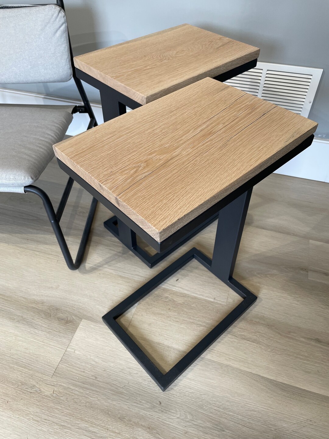 White Oak End Table White Washed Side Table Modern Minimalist End Table ...