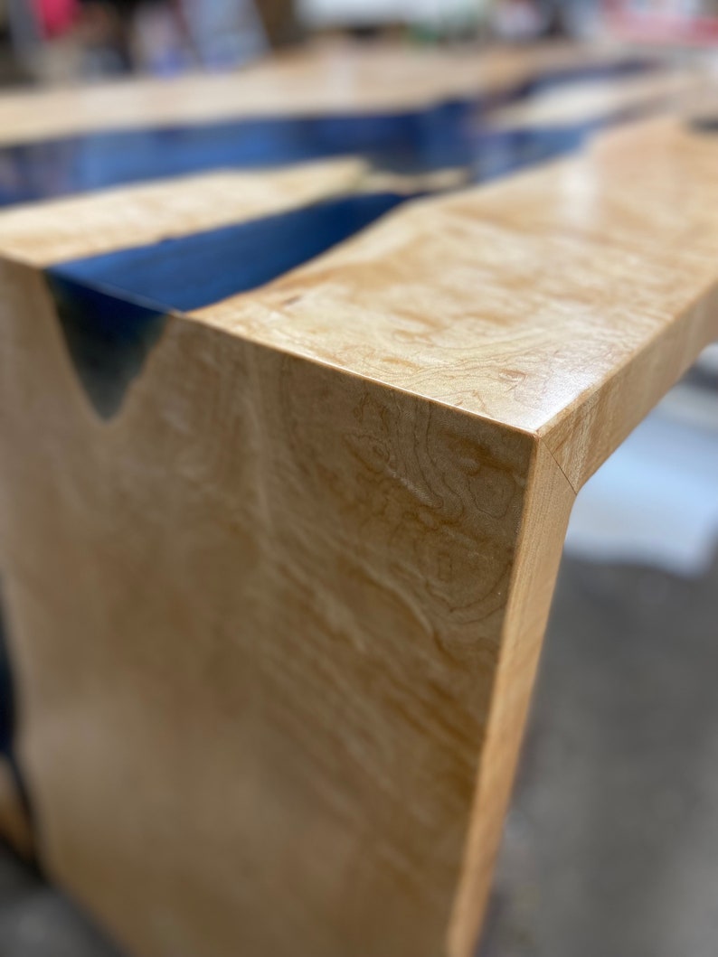 Custom Made Office Desk Epoxy River Desk Waterfall Desk With - Etsy