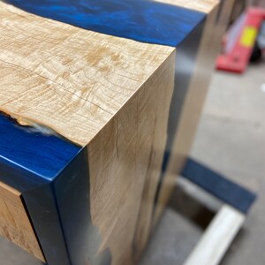 Custom Made Office Desk Epoxy River Desk Waterfall Desk With Epoxy ...