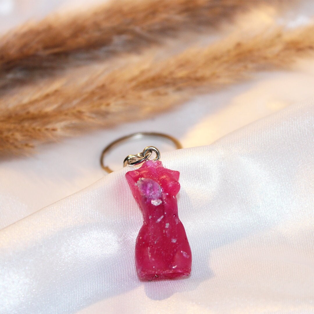 Pink With Silver Sparkles Body Keychain Handmade Gifts Gifts for Her ...