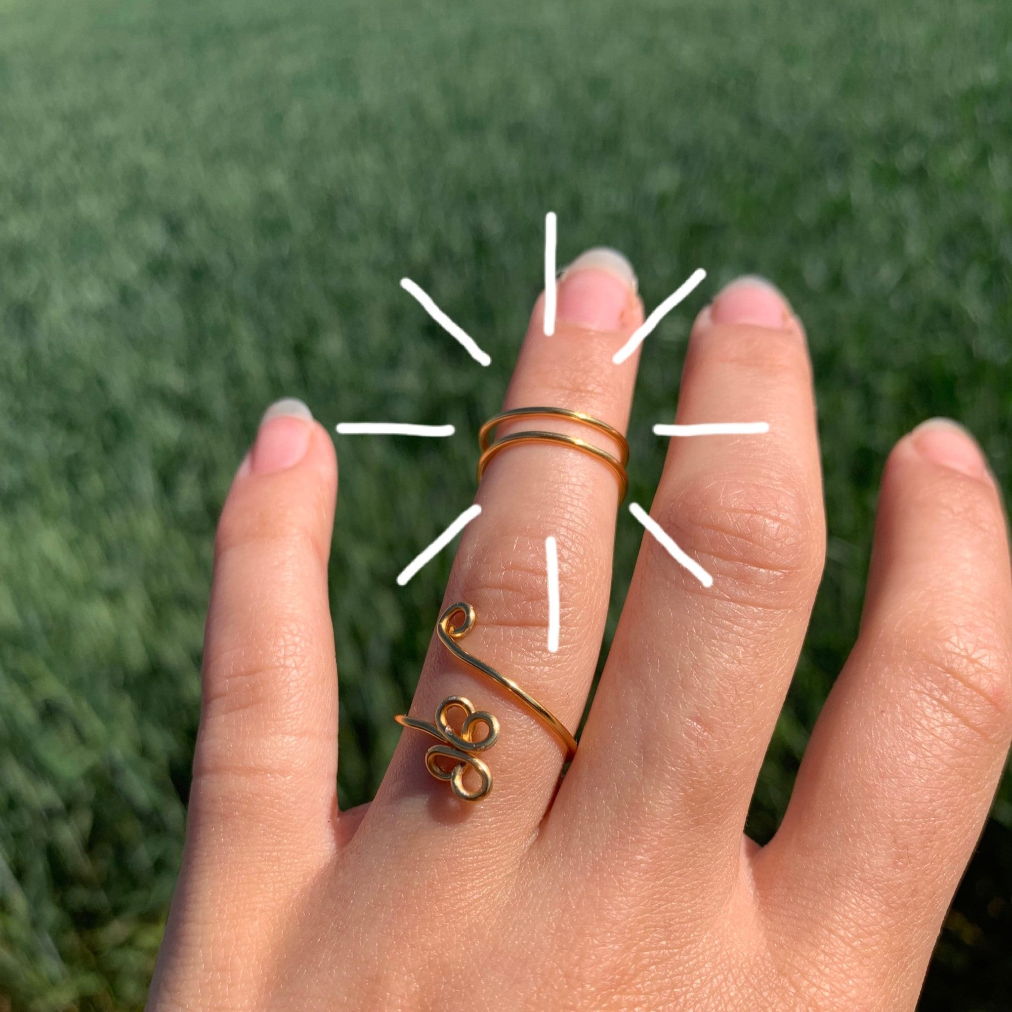 Double Pinky Ring in Gold 1 Ring | Etsy