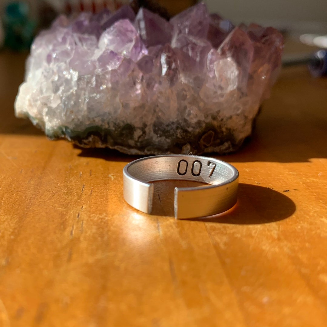 Silver or Gold Hidden 007 James Bond Ring - Etsy