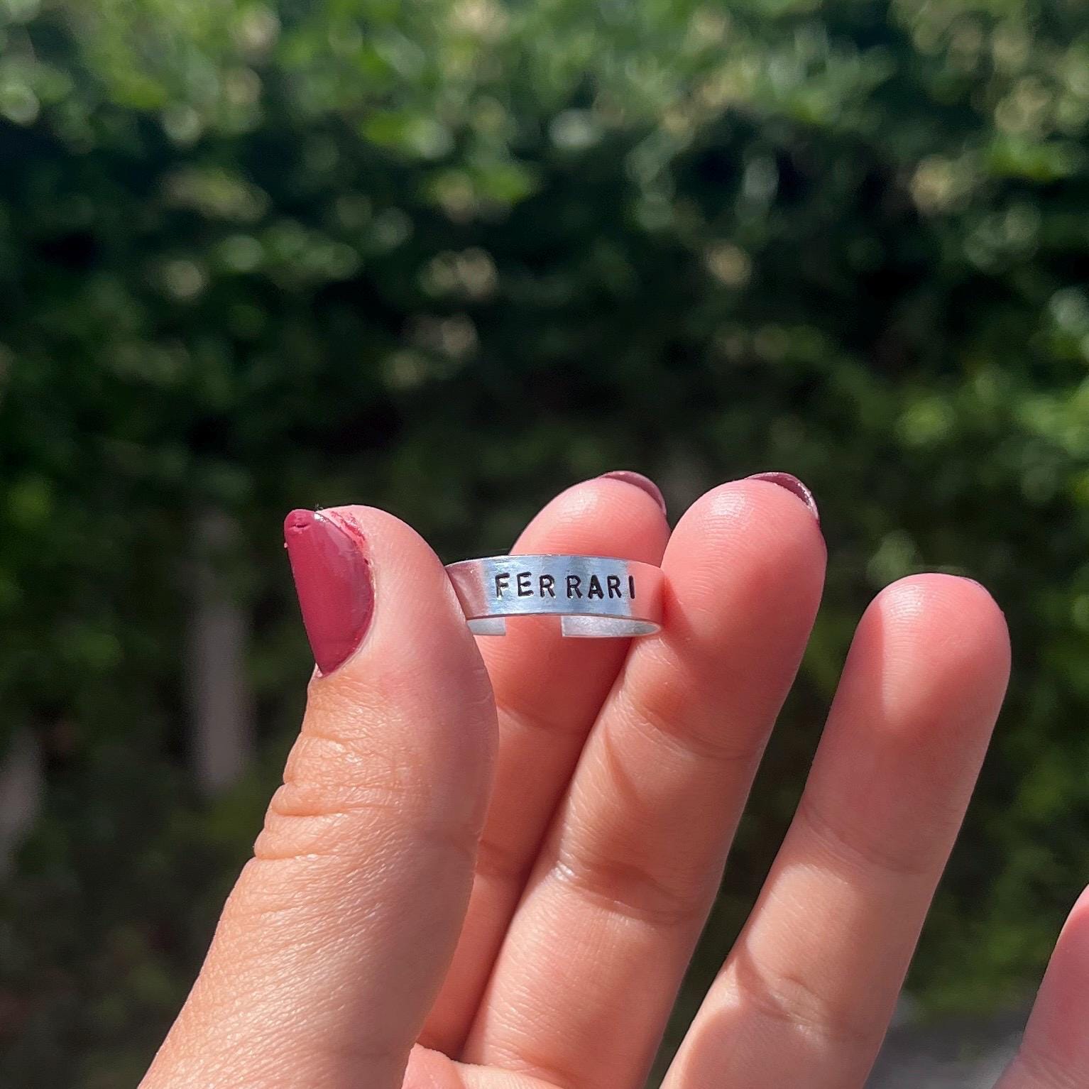 F1 Team Rings With Hidden Name in Silver - Etsy