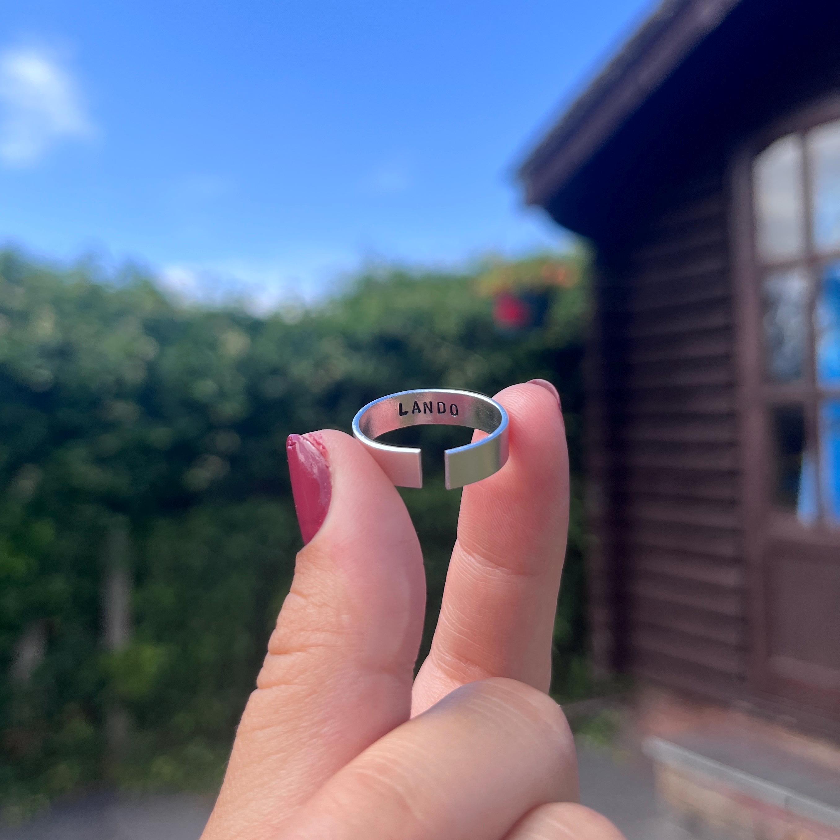 F1 Team Rings With Hidden Name in Silver - Etsy