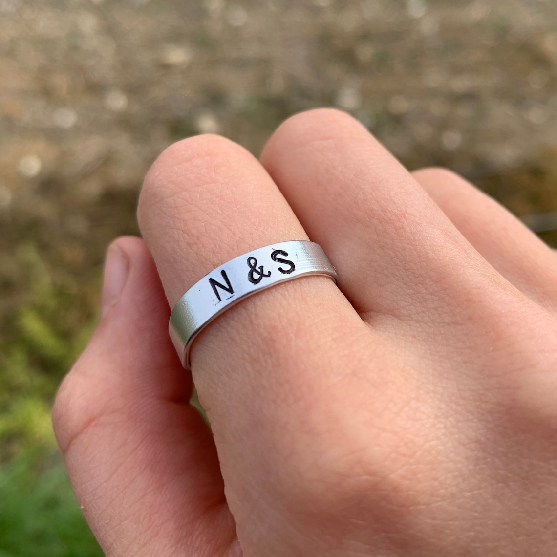 Initial Ring Personalised/ Custom Letters Couples Rings in - Etsy Singapore