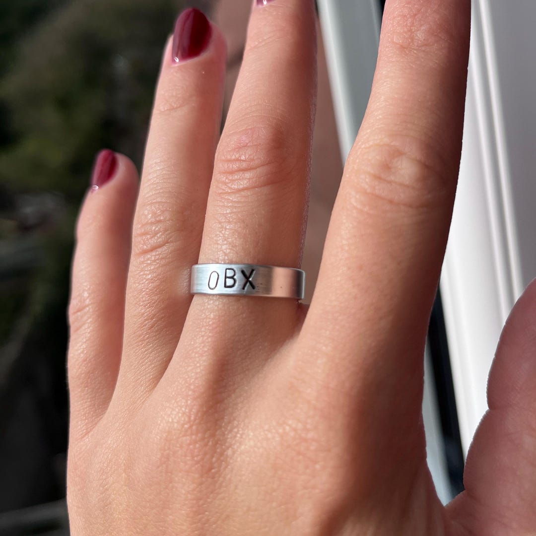 Silver or Gold OBX Ring (outerbanks) - Etsy