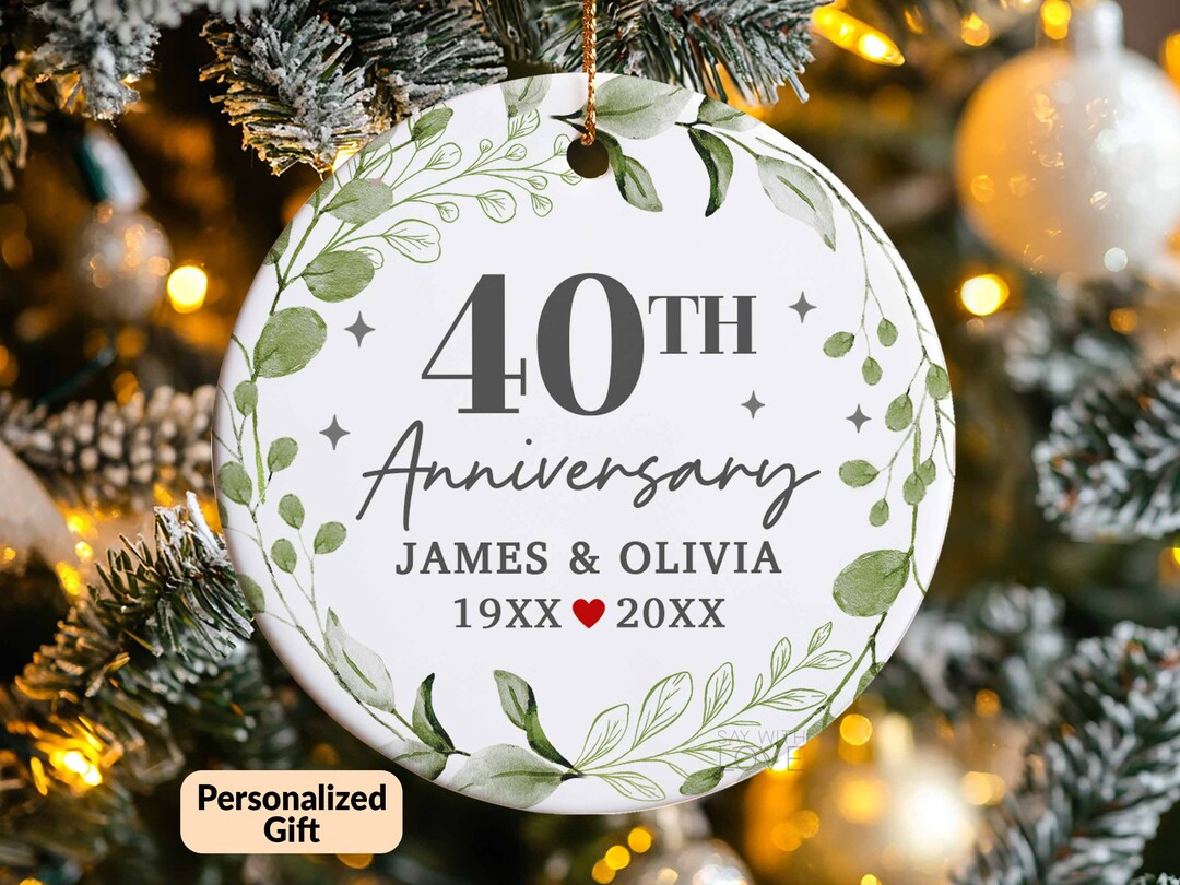 40th Anniversary Ornament, 40th Anniversary Gift for Husband Parents ...