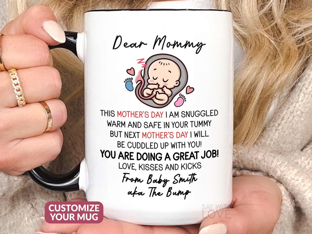 Mom to Be Mothers Day Gift From Baby Bump, Personalized Expecting Mommy ...