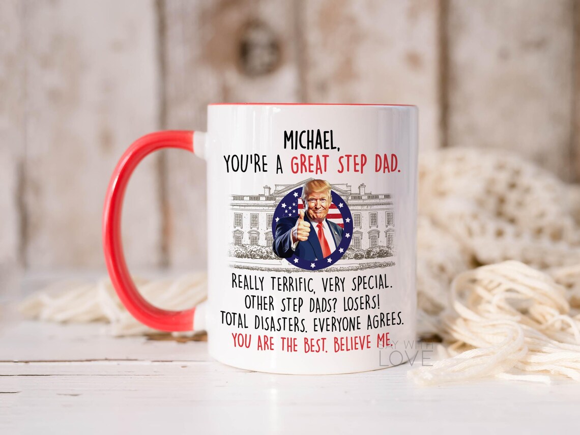 Step Dad Mug, Personalized Step Dad Gift for Step Dad Coffee Mug Cup ...