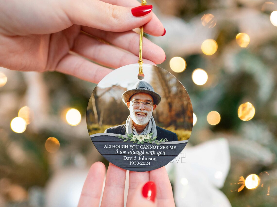 Dad Memorial Ornament Photo Memorial Gift for Loss of Father ...