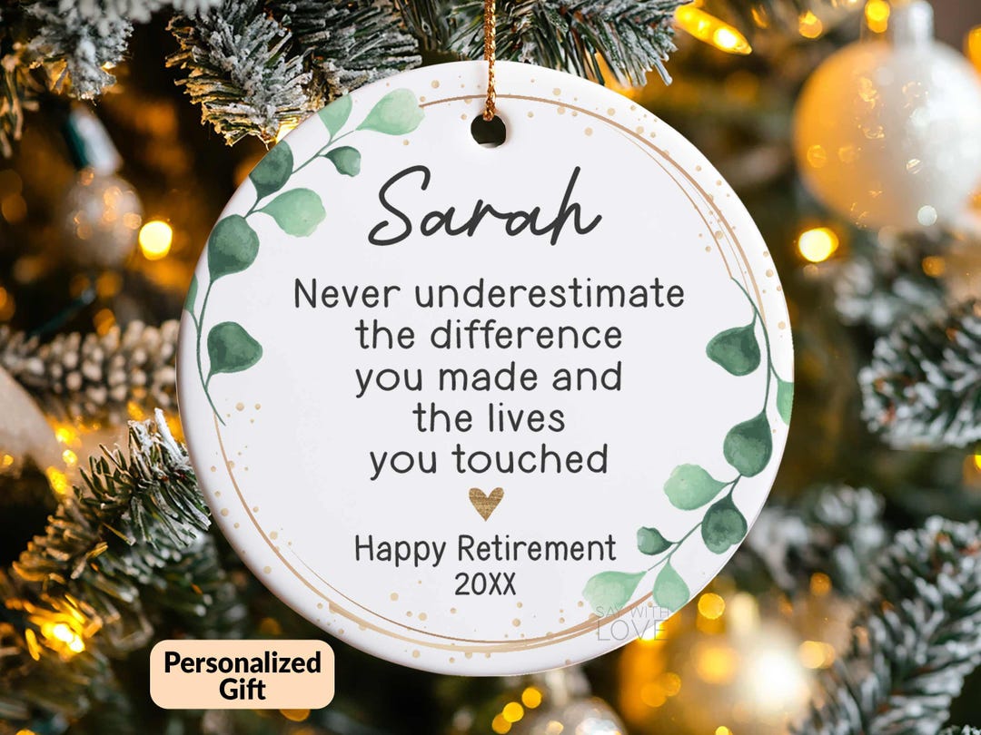 Retirement Ornament, Retirement Gifts for Women Men Coworker ...