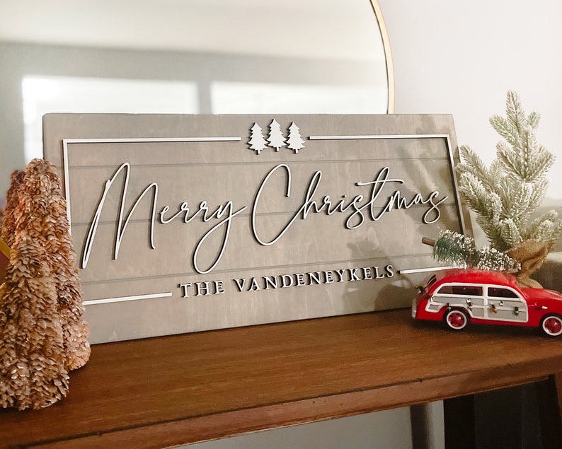 Custom Merry Christmas Sign | Christmas Sign Decor | Farmhouse ...