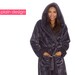 Personalised Ladies Faux Fur Trim Robe Christmas Gift Custom Name ...