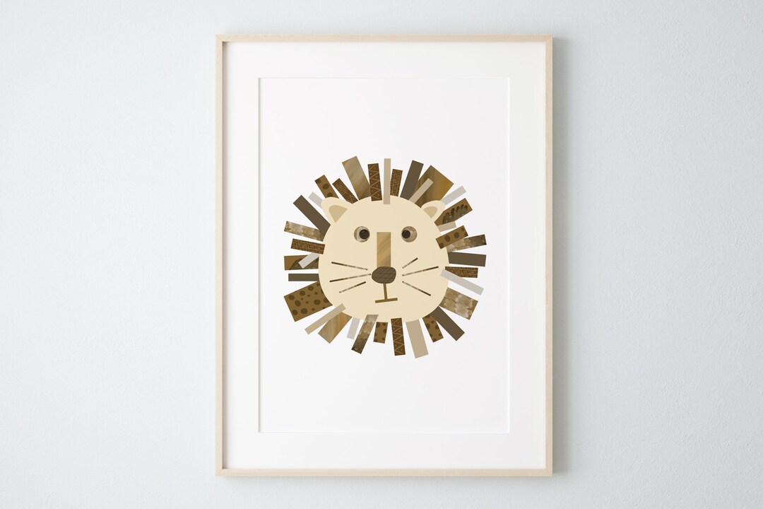 Printable Lion Wall Art,lion Poster,lion Collage Art,nursery Ideas ...