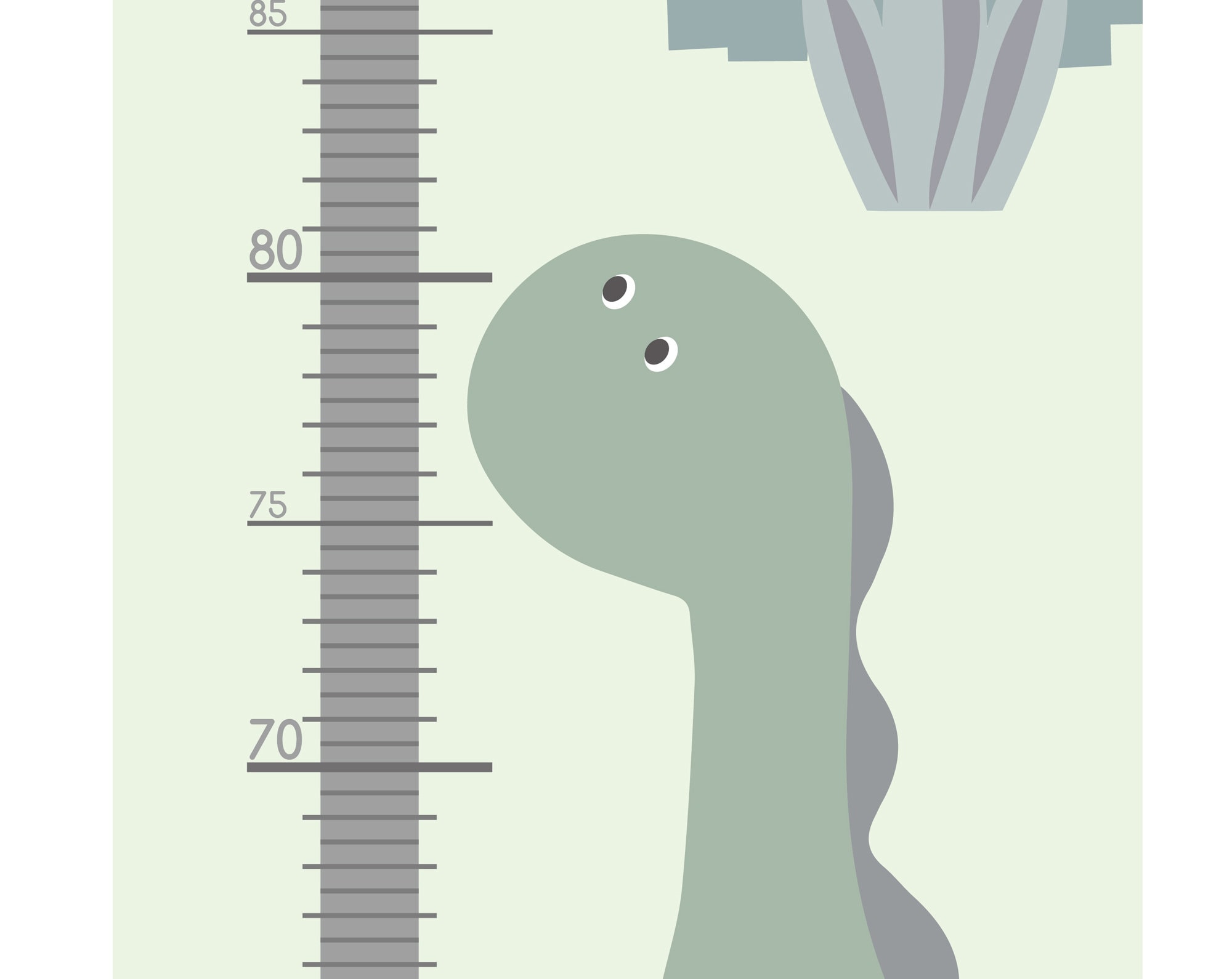 Green Dino Dinosaur Growth Chart Dino Height Chart Height - Etsy UK