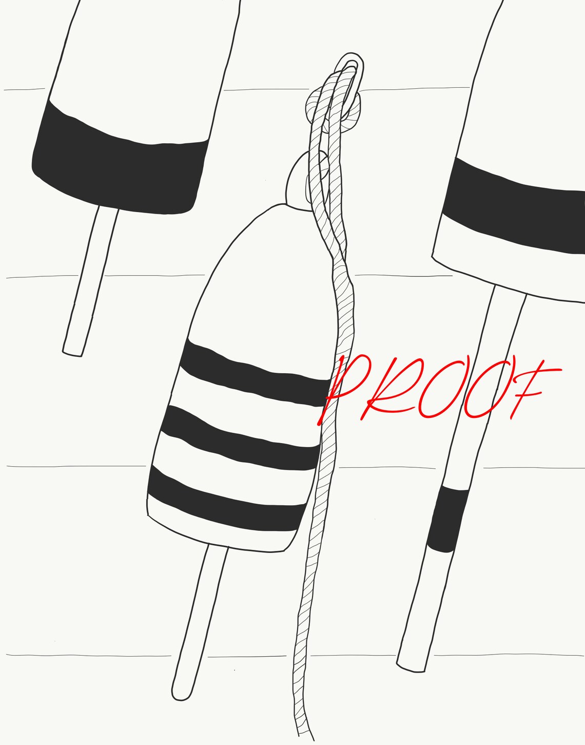 Lobster Buoys Maine Line Drawing (DIGITAL DOWNLOAD) - Etsy