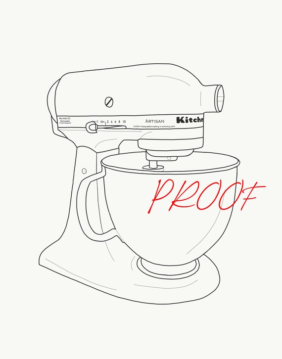 Kitchen Mixer Drawing