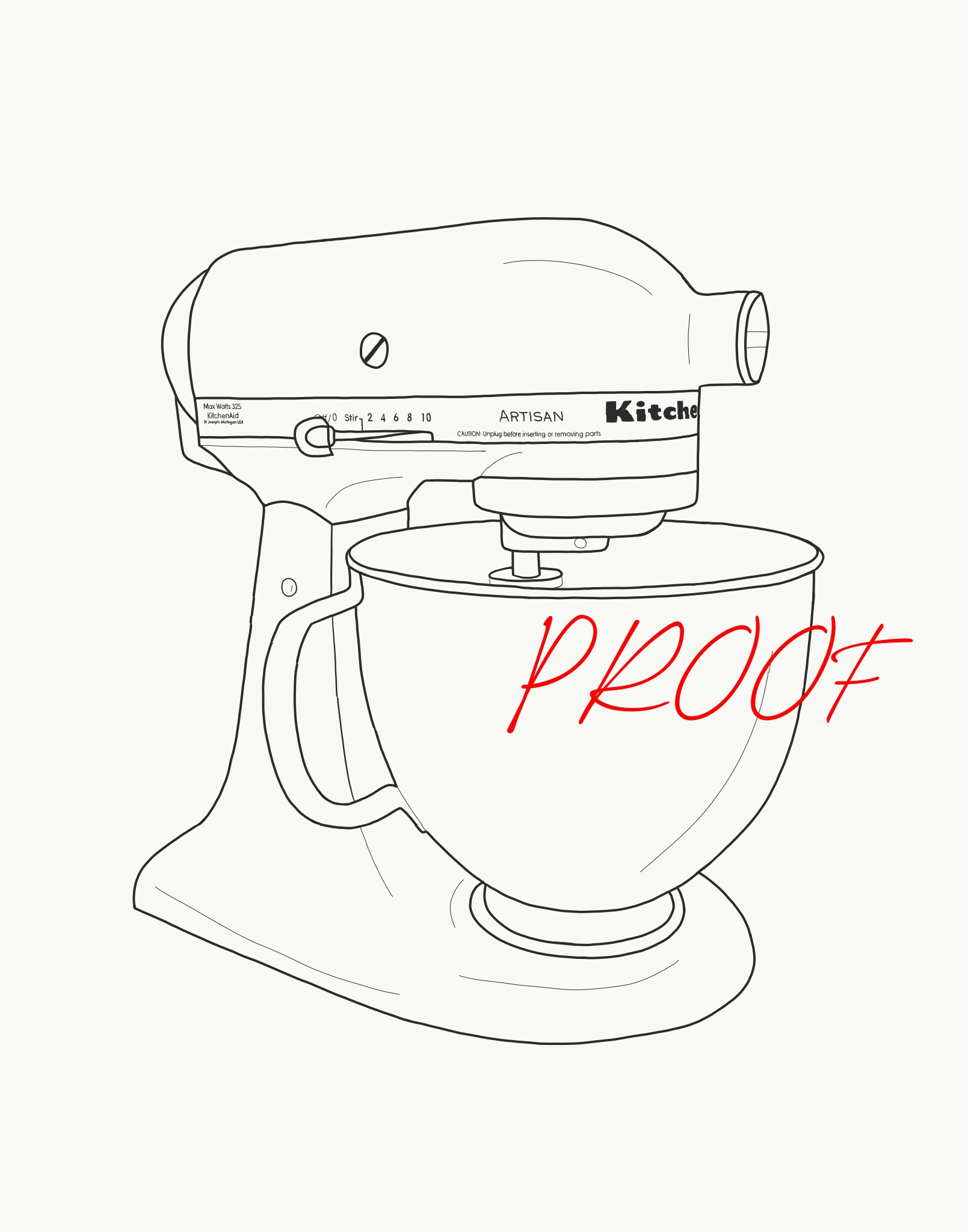 Electric Mixer Drawing