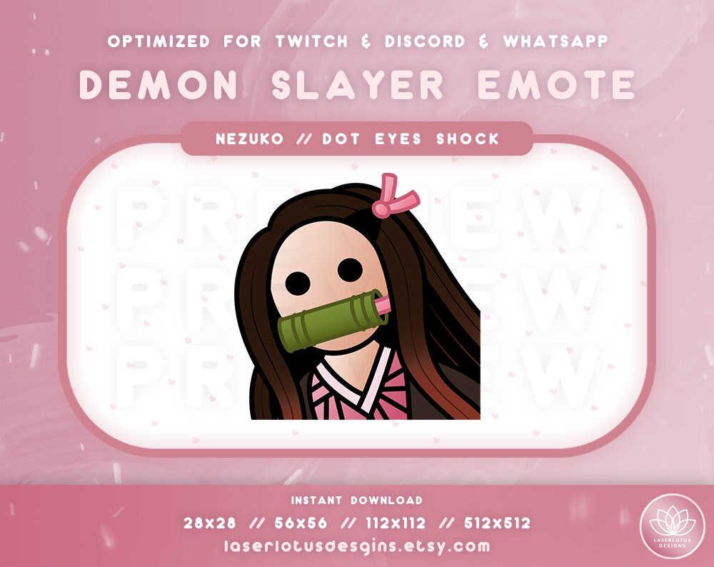 Demon Nezuko Emotes - Etsy Singapore