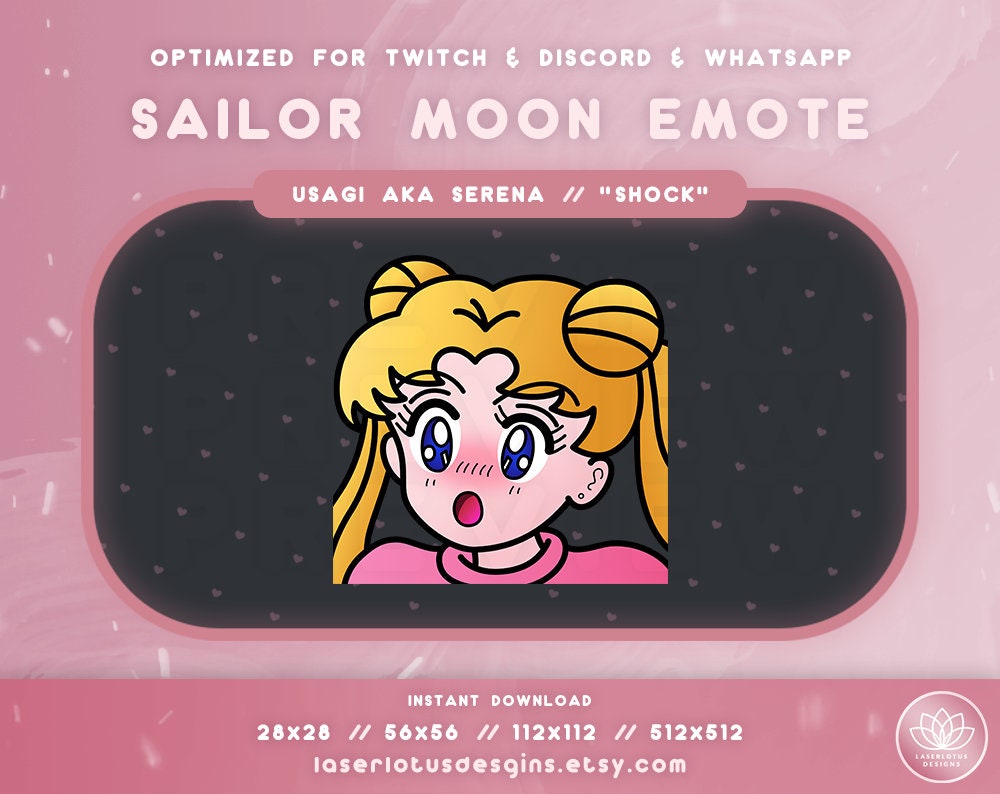 Sailor Moon "shock" Emote for Twitch & Discord (usagi / Serena) - Etsy