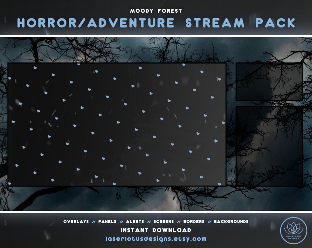 Horror/adventure Game Stream Overlay Package // Moody Forest for Dead ...