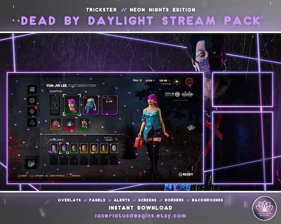 Dead by Daylight // Trickster Stream Overlay Package neon - Etsy