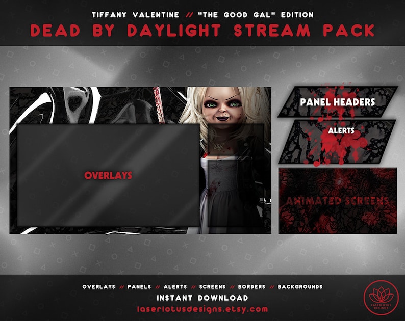 Tiffany // Chucky Stream Overlay Package (dead by Daylight) - Etsy