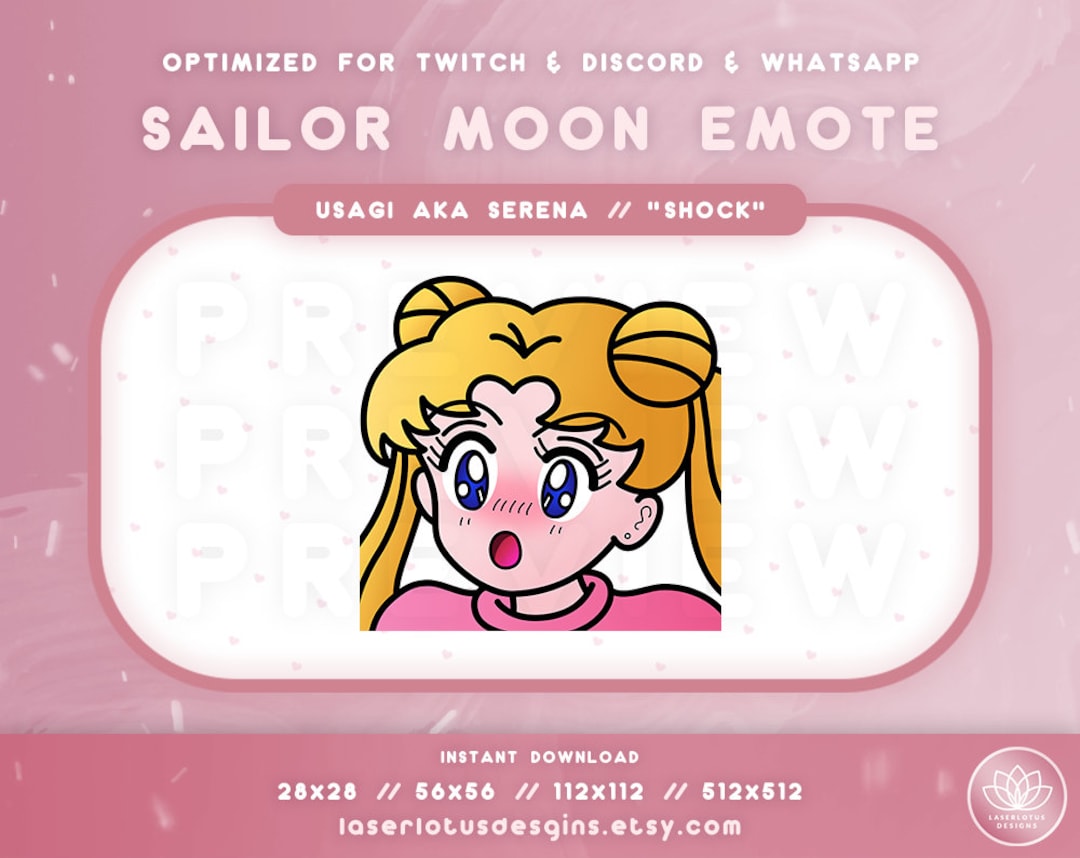 Sailor Moon "shock" Emote for Twitch & Discord (usagi / Serena) - Etsy