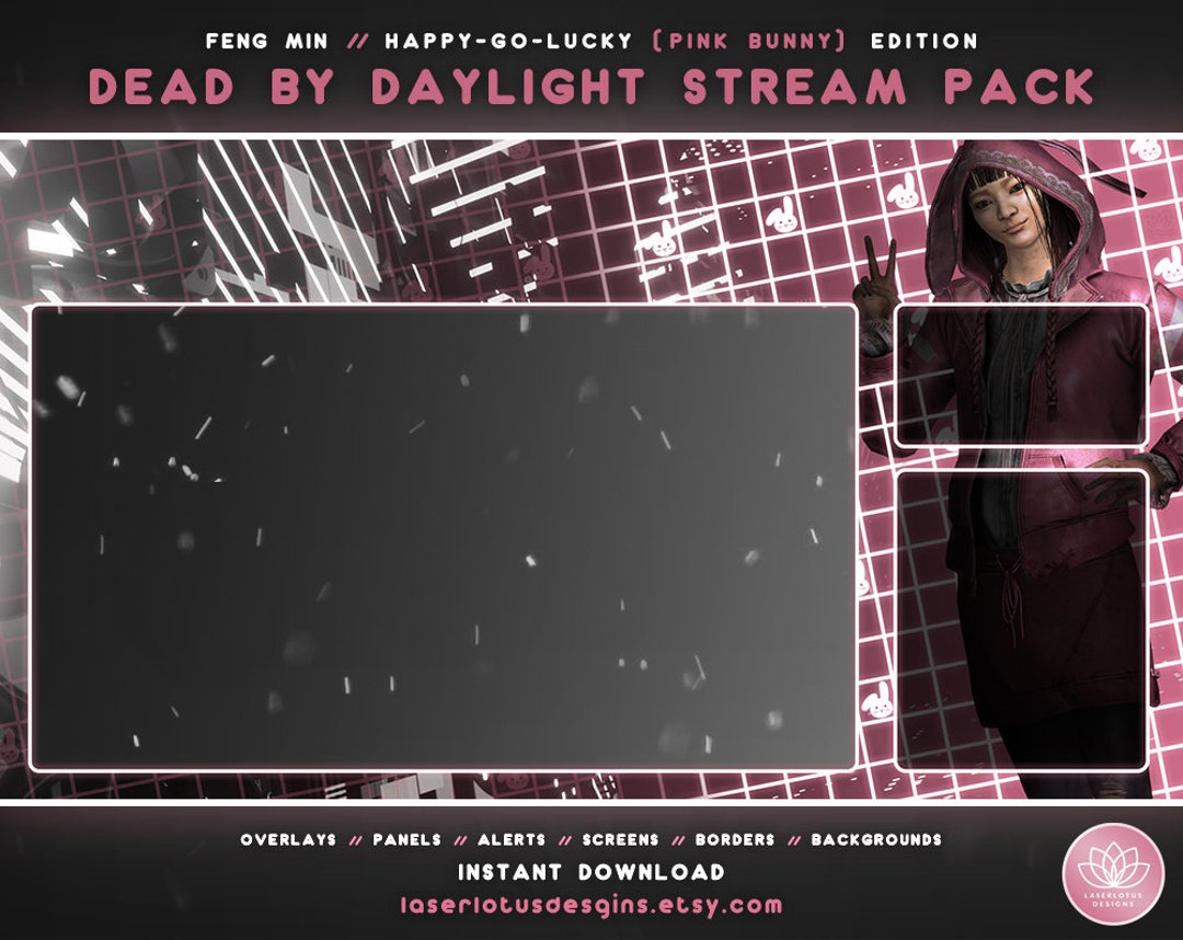 Dead by Daylight // Pink Bunny Feng Min Stream Overlay Package - Etsy