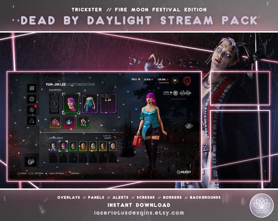 Dead by Daylight // Trickster Stream Overlay Package fire - Etsy