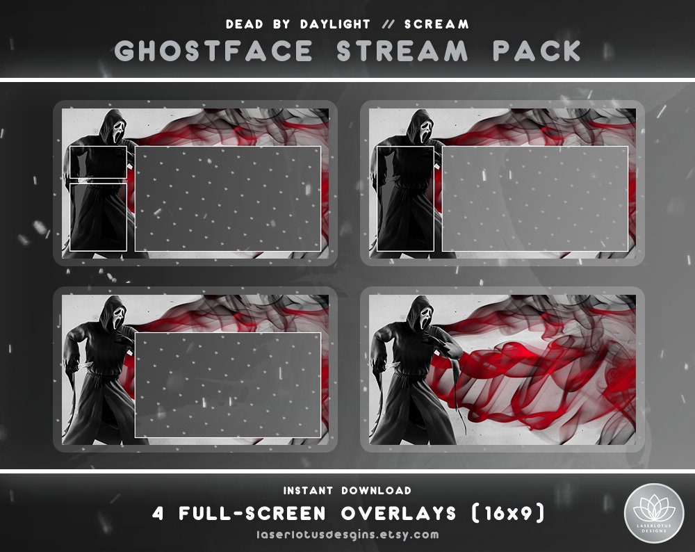 Ghostface Stream Overlay Package dead by Daylight // Scream - Etsy ...