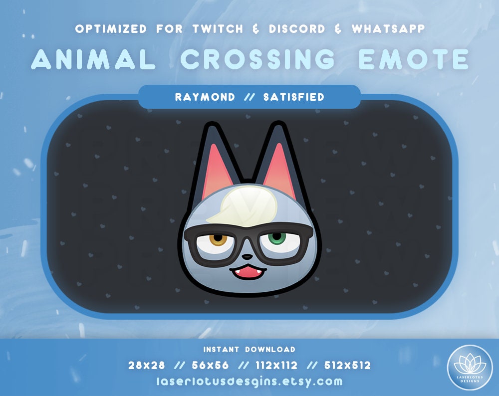 Raymond "satisfied" Emote for Twitch & Discord (animal Crossing: New ...