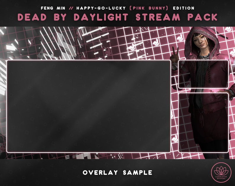 Dead by Daylight // Pink Bunny Feng Min Stream Overlay Package - Etsy