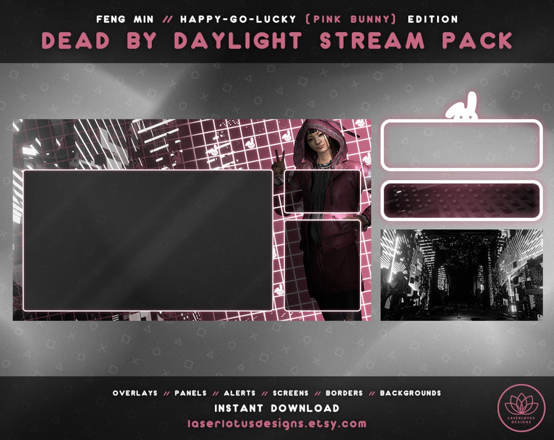Dead by Daylight // Pink Bunny Feng Min Stream Overlay Package - Etsy