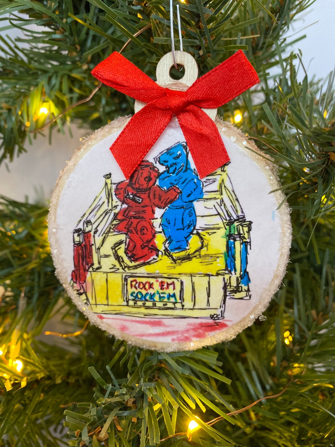 Sock Em Bop Em Game Ornament - Etsy